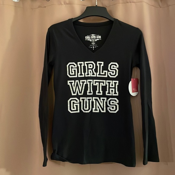 Girls With Guns | Tops | Womens Girls With Guns Long Sleeve T Sz L Nwt ...
